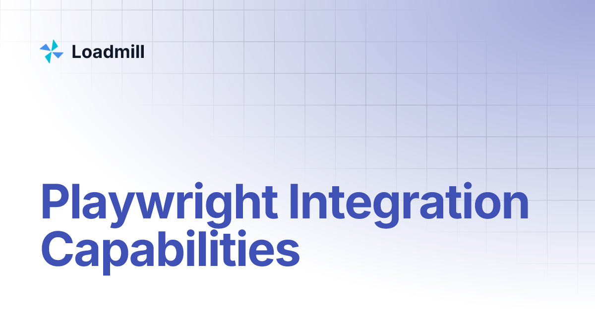 Playwright Integration Capabilities Loadmill